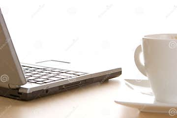 Laptop and coffee stock image. Image of internet, wireless - 1969341