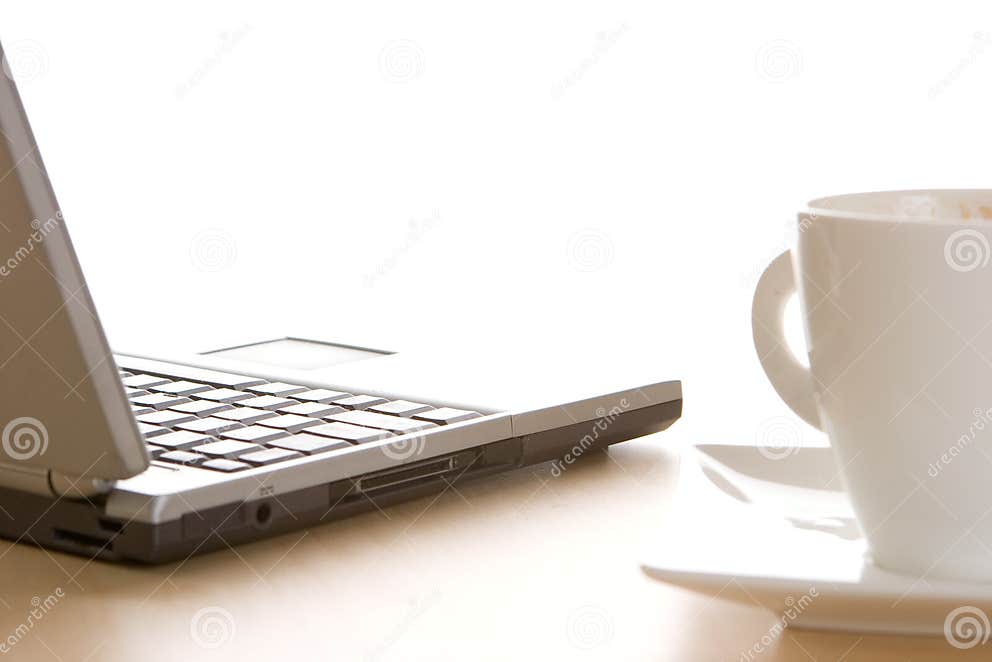 Laptop and coffee stock image. Image of internet, wireless - 1969341