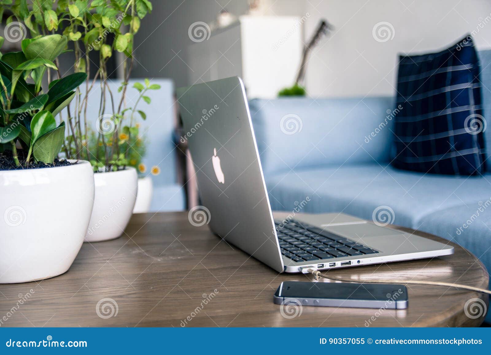 Laptop On Coffee Table Picture. Image: 90357055