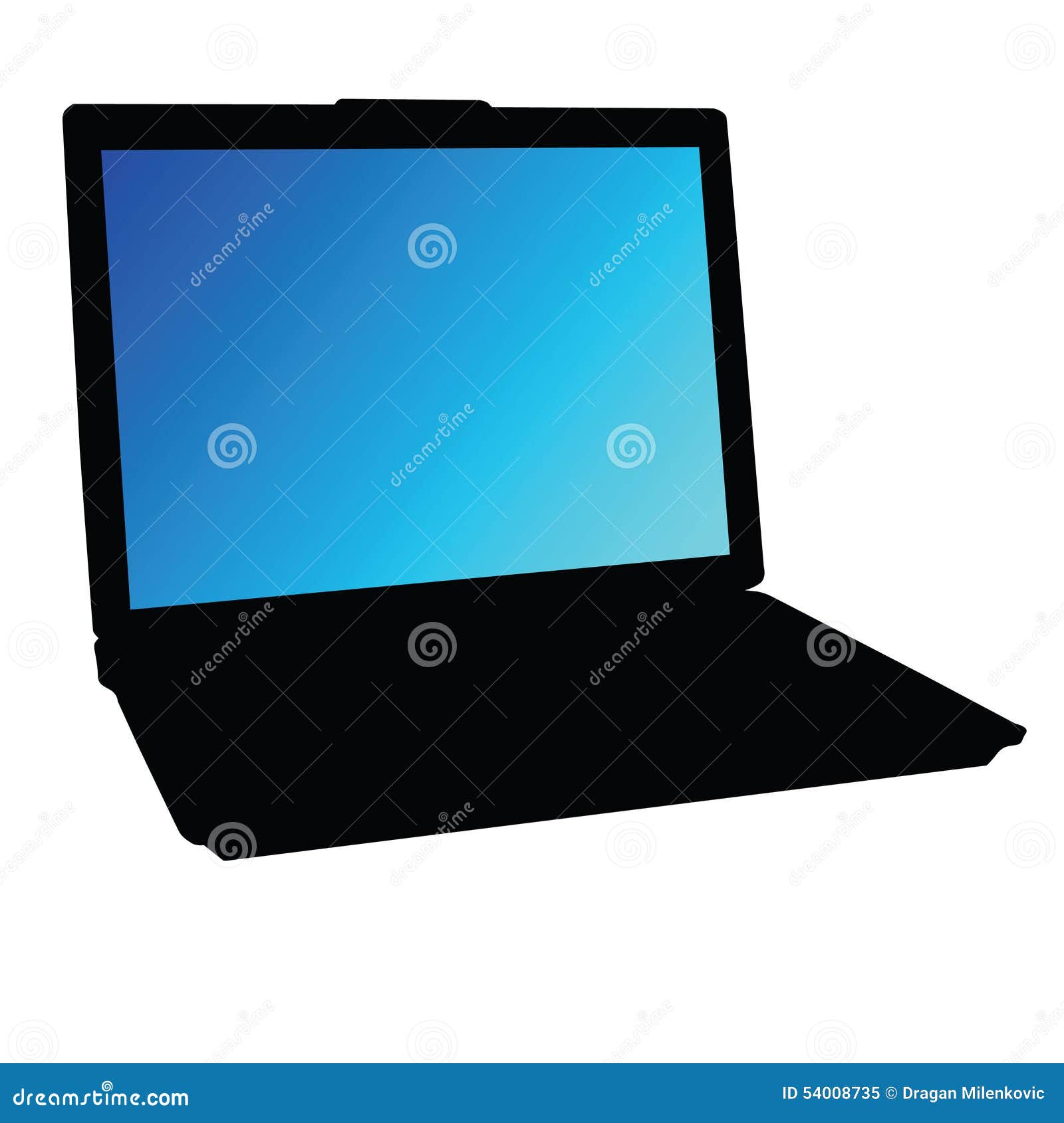 Laptop color stock vector. Illustration of cartoon, colorful - 54008735