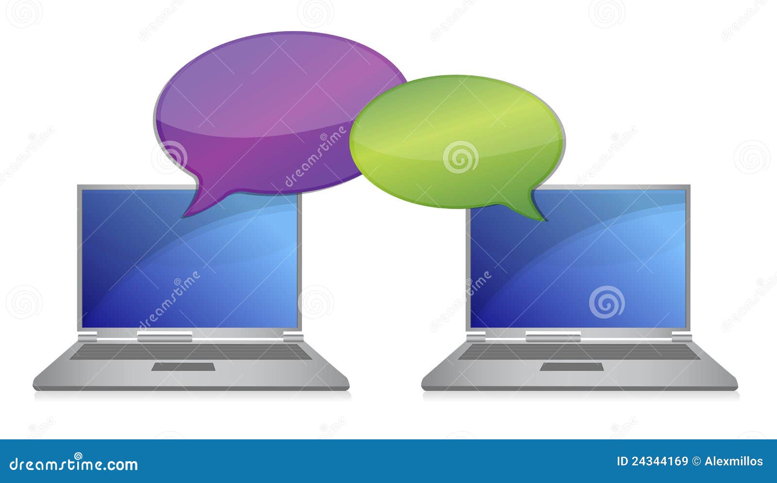 Laptop Communication Connection Concept Stock Vector - Illustration of ...