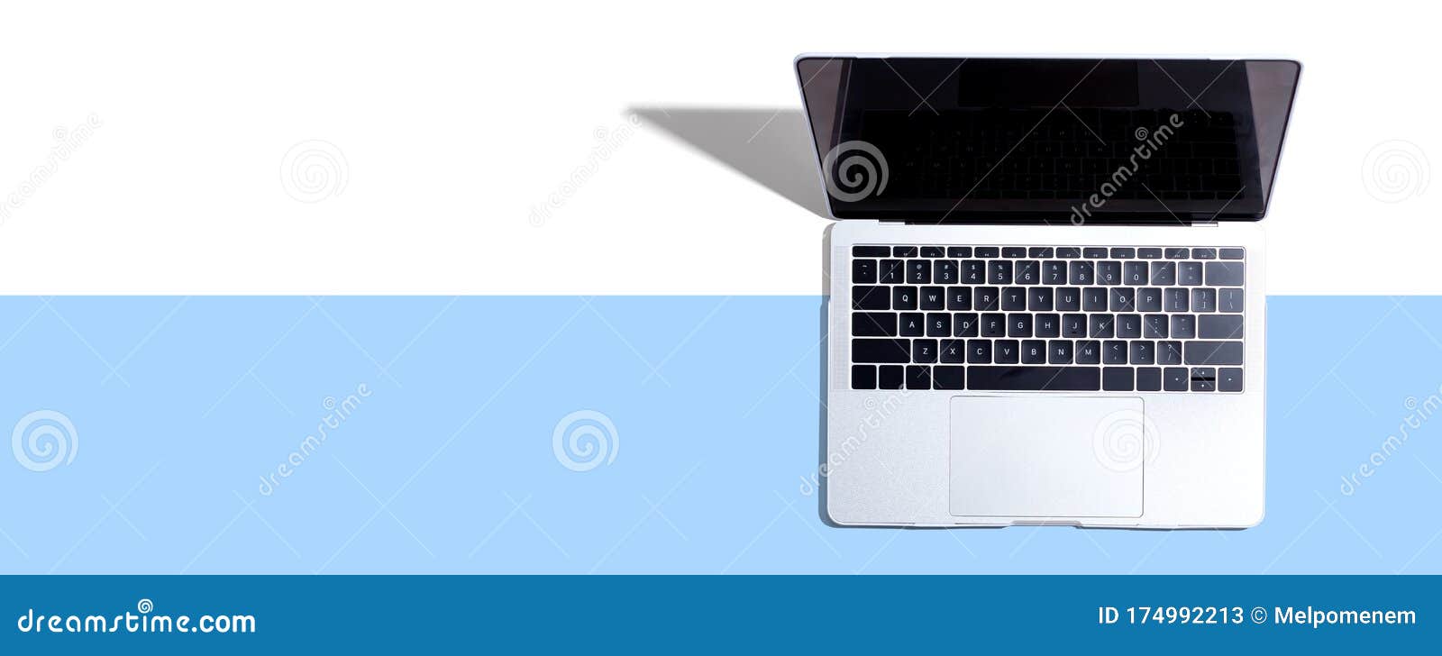 Laptop computer from above stock image. Image of tone - 174992213