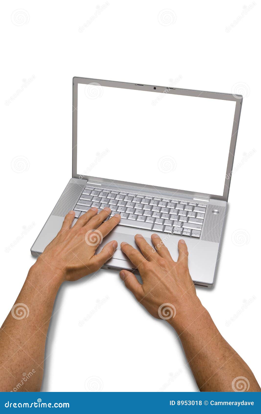 Laptop Computer Being Used stock photo. Image of connected - 8953018