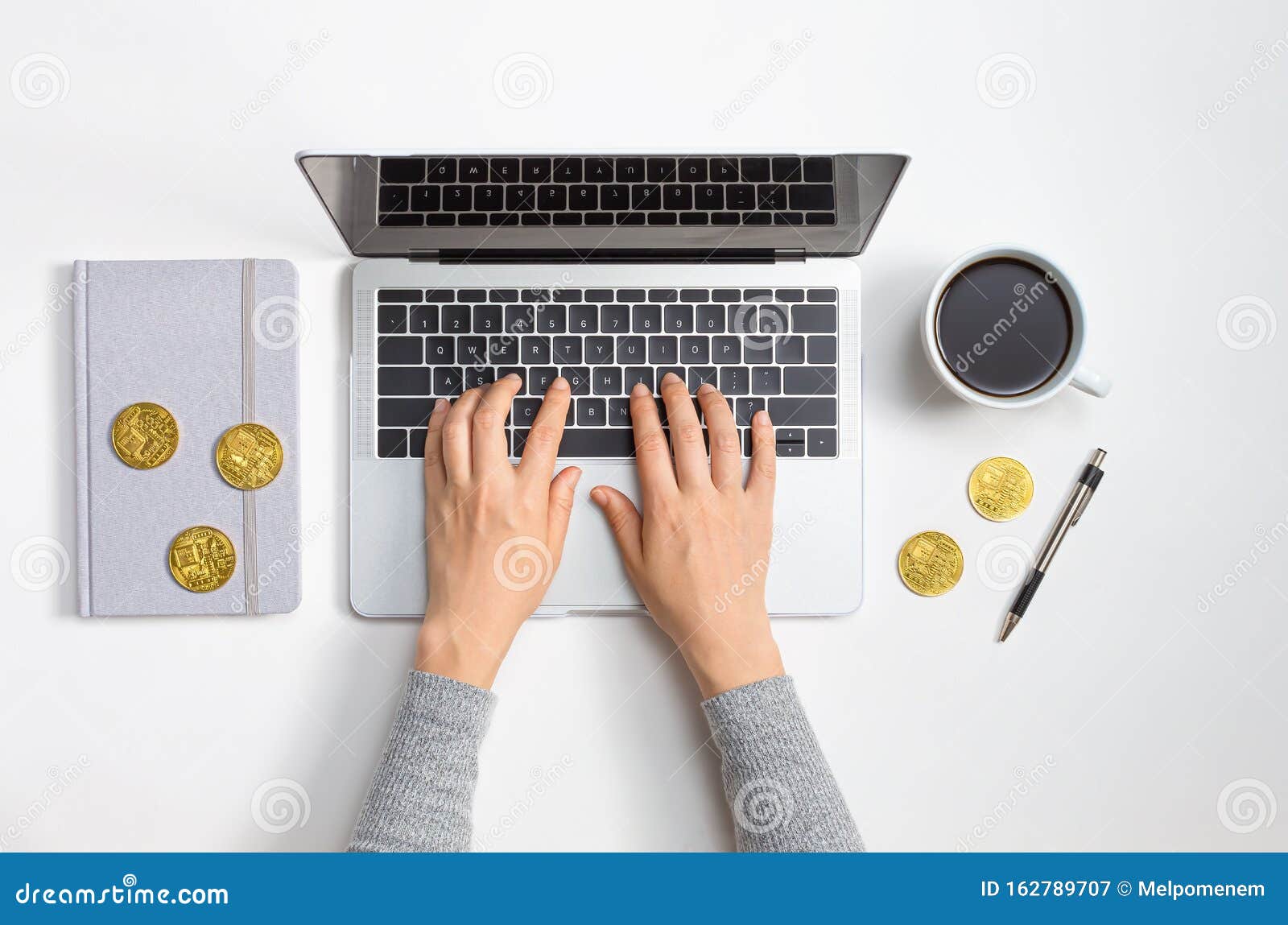 Laptop Computer with Bitcoin Cryptocurrency Stock Image - Image of ...