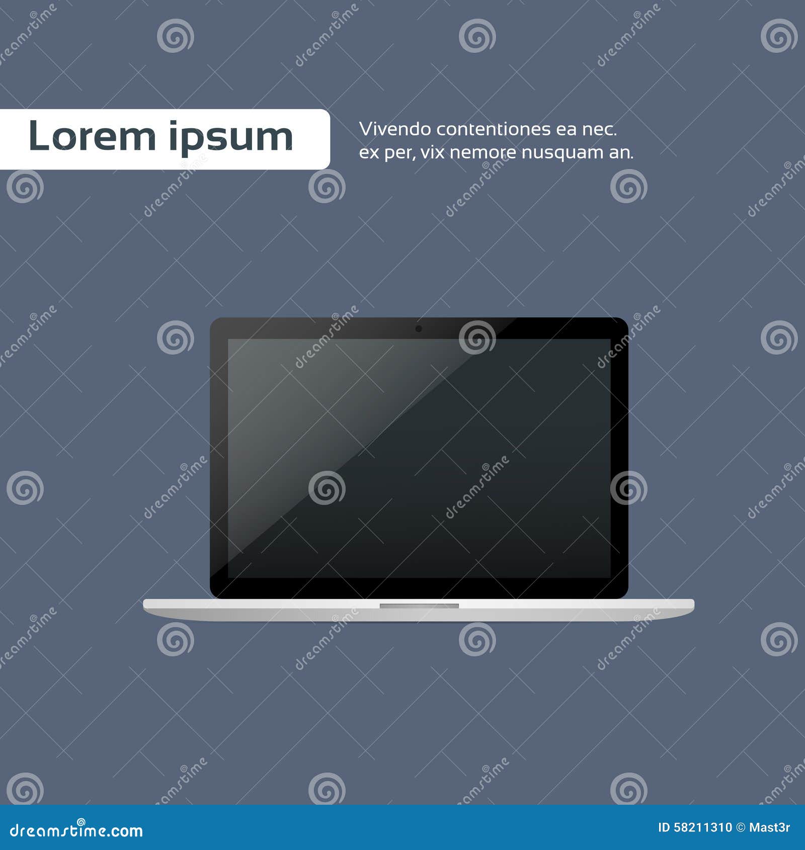 Laptop Computer Blank Empty Screen Vector Stock Vector - Illustration ...