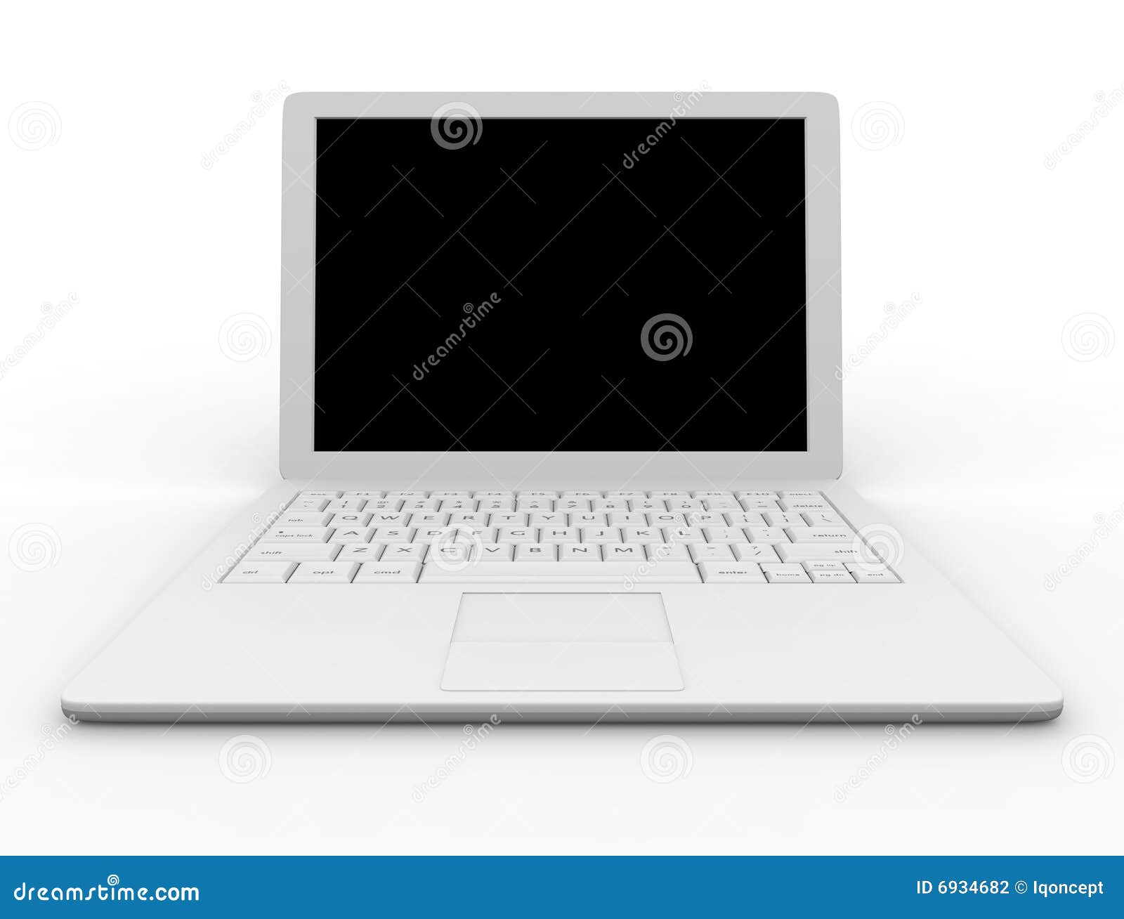Laptop Computer Blank Screen Stock Illustration - Illustration of ...