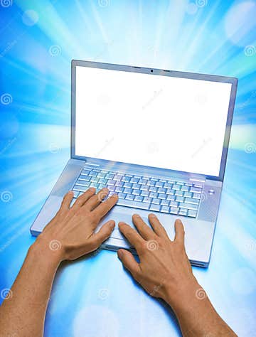 Laptop Computer Blogger stock photo. Image of graphic - 8388320