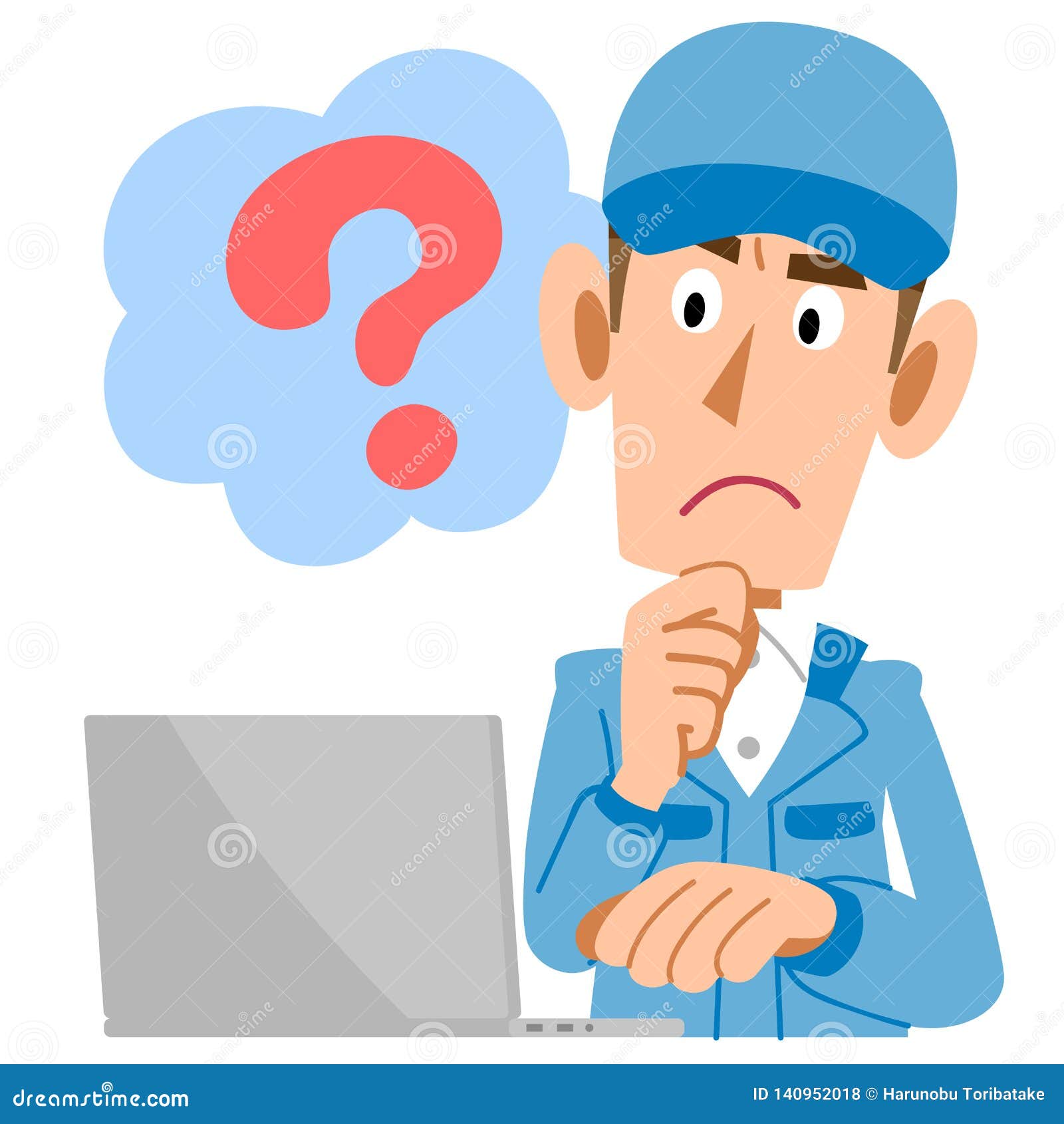 Computer With A Blue Screen On A Blue Background Stock Photo ...