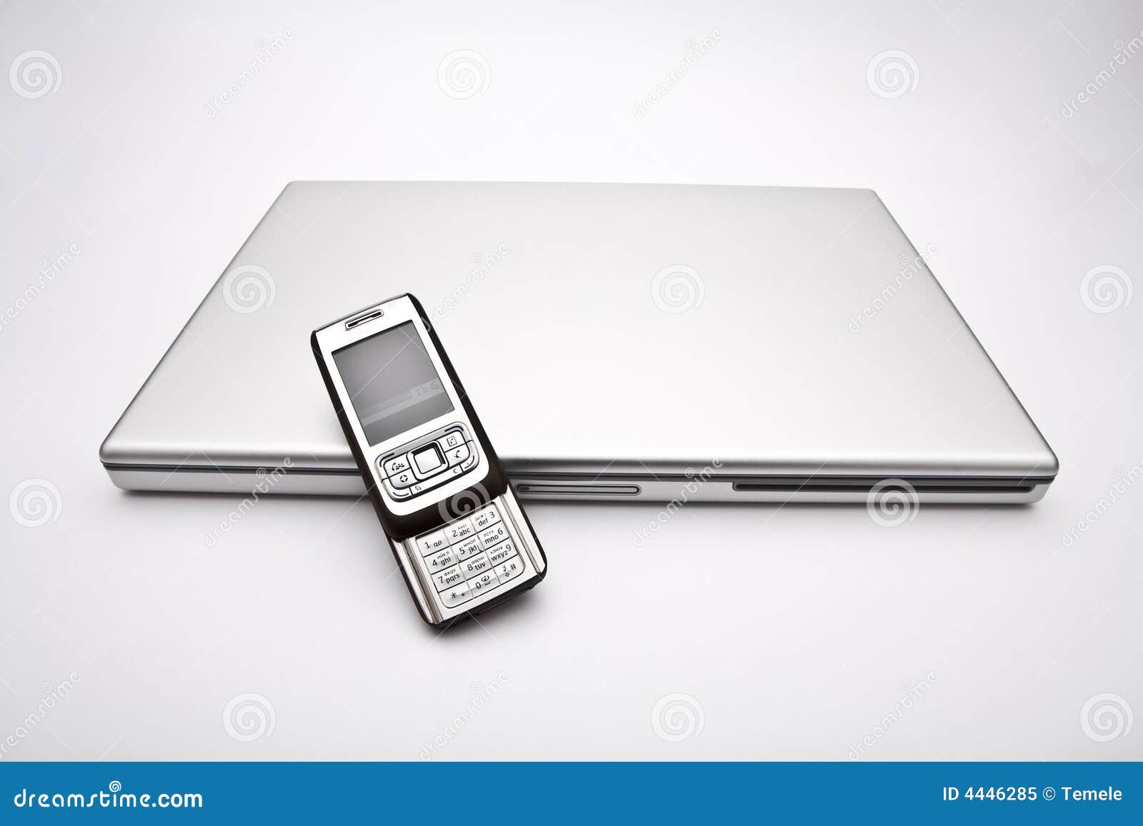 Laptop Computer with Cell Phone Stock Image - Image of portable ...