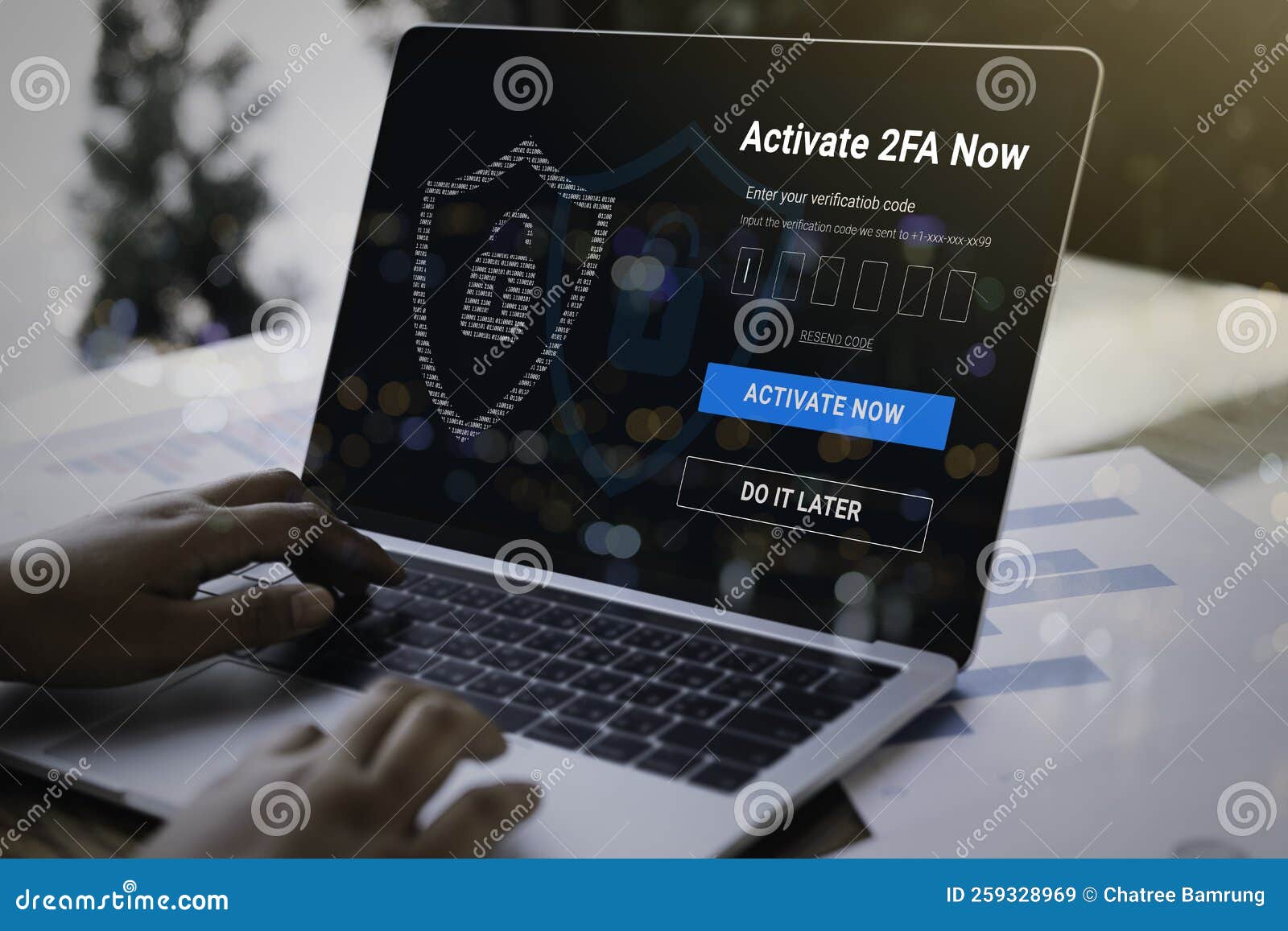 CyberSecure and 2FA stock image. Image of code, cyber - 259328969