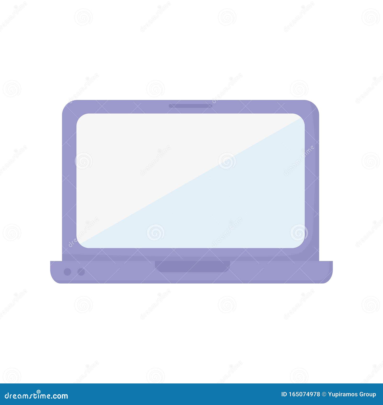 Laptop Computer Device Technology Icon Stock Vector - Illustration of ...