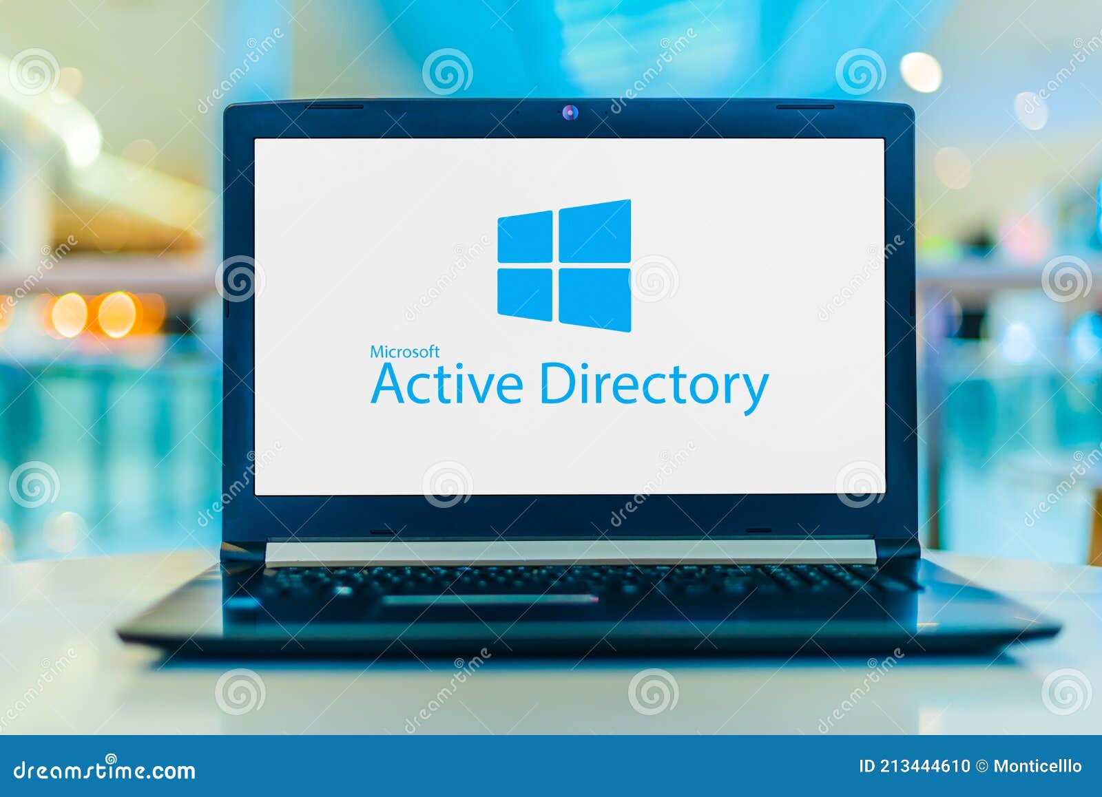 Laptop Computer Displaying Logo of Active Directory Editorial Image ...