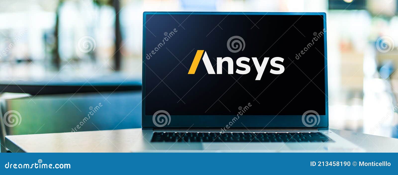 Laptop Computer Displaying Logo of Ansys Editorial Image - Image of ...