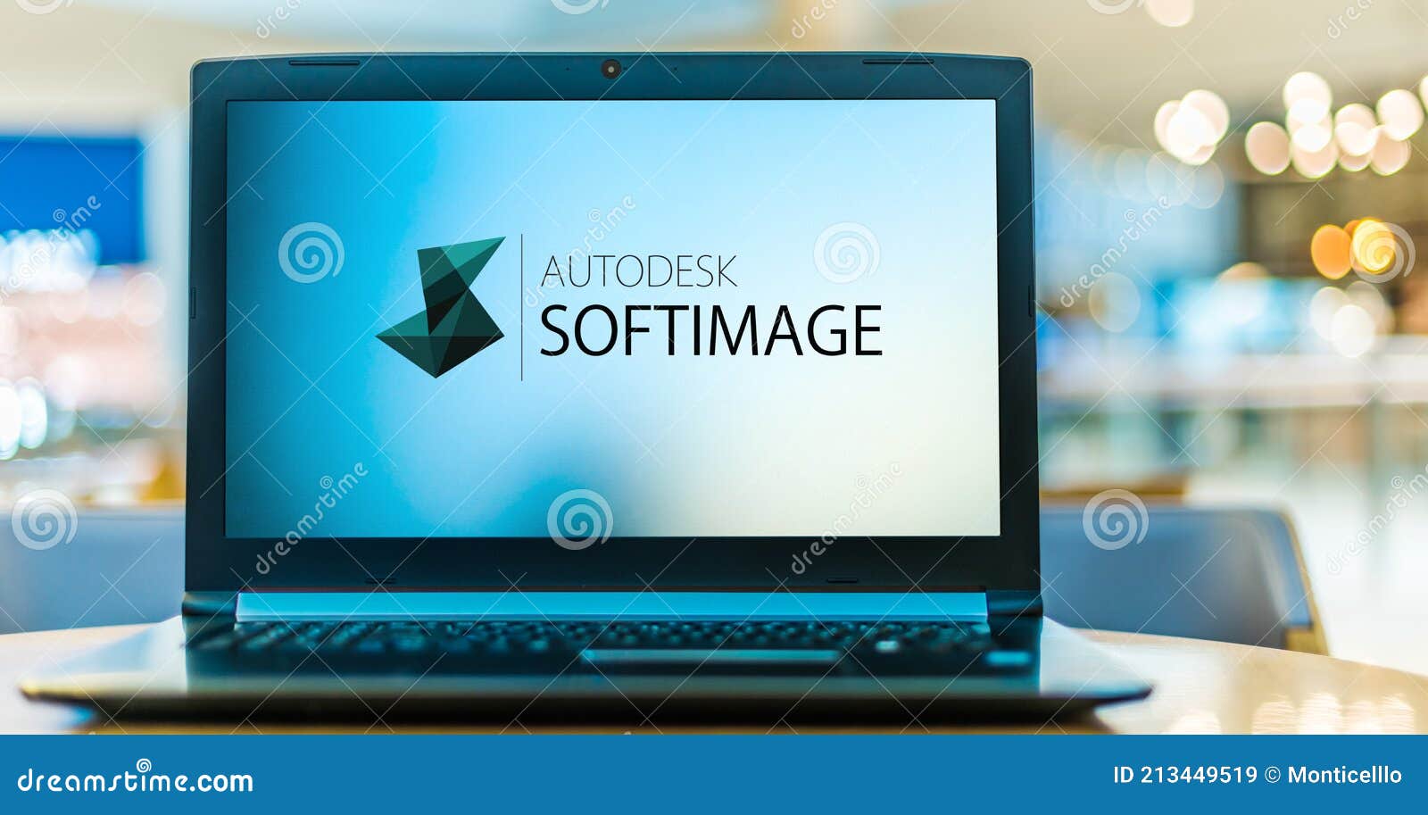 Laptop Computer Displaying Logo of Autodesk Softimage Editorial Stock ...