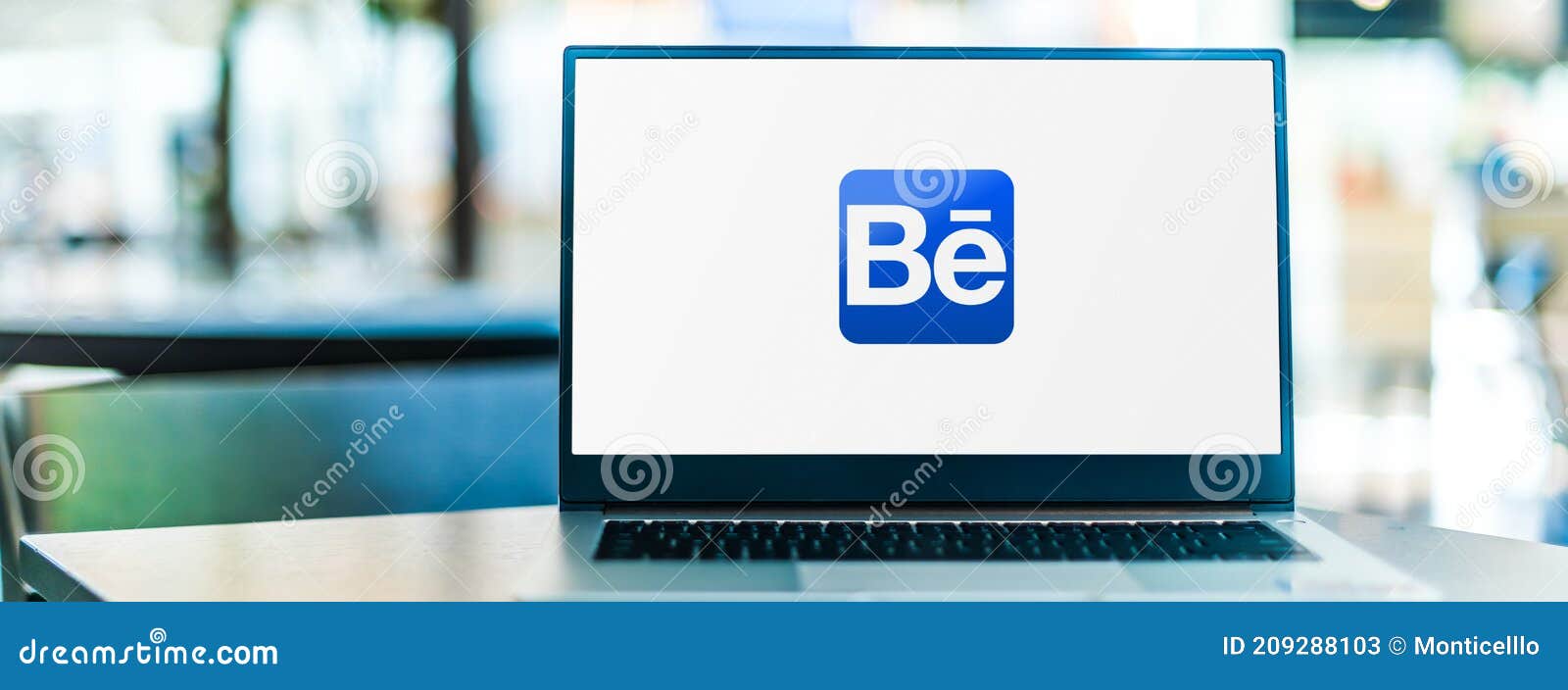 Laptop Computer Displaying Logo of Behance Editorial Stock Photo ... Laptop Computer Displaying Logo of Behance Editorial Stock Photo ...