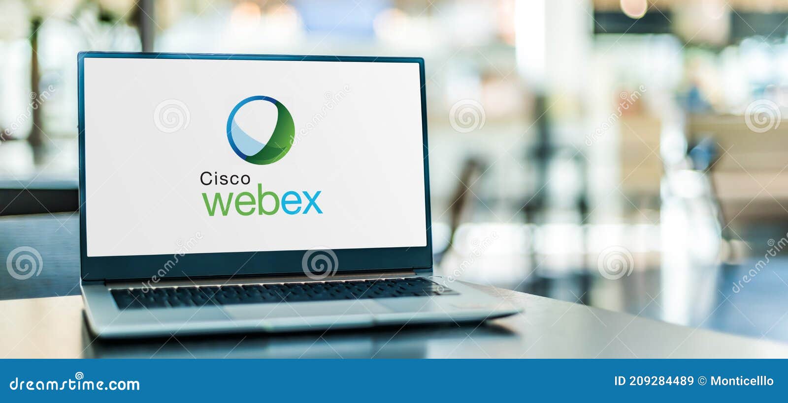Laptop Computer Displaying Logo of Cisco Webex Editorial Stock Image ...