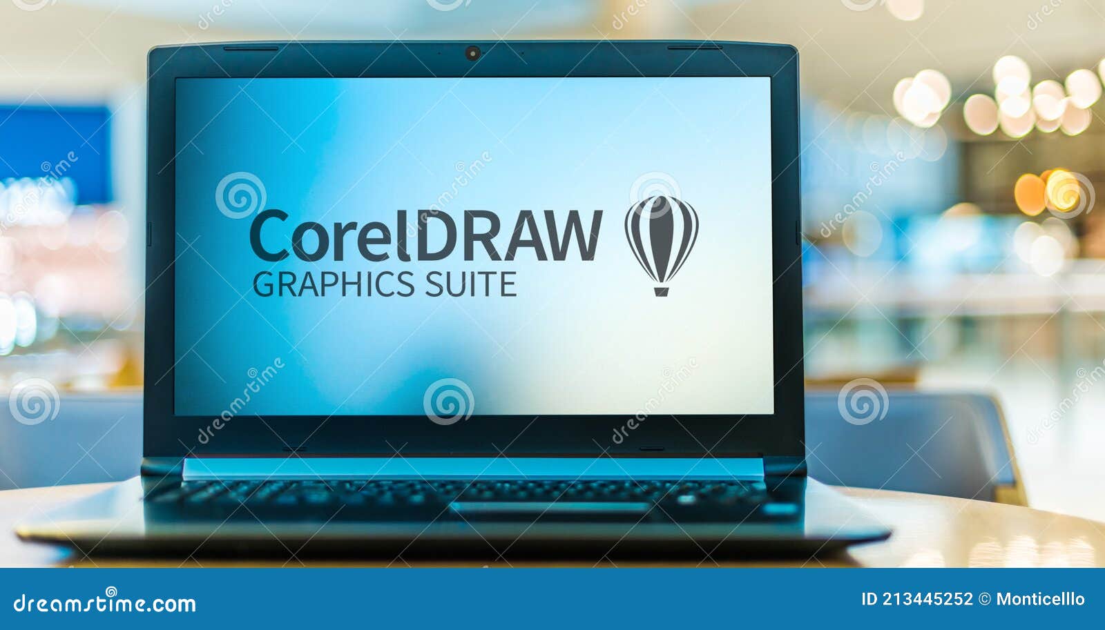 Laptop Computer Displaying Logo of CorelDraw Graphics Suite Editorial ...
