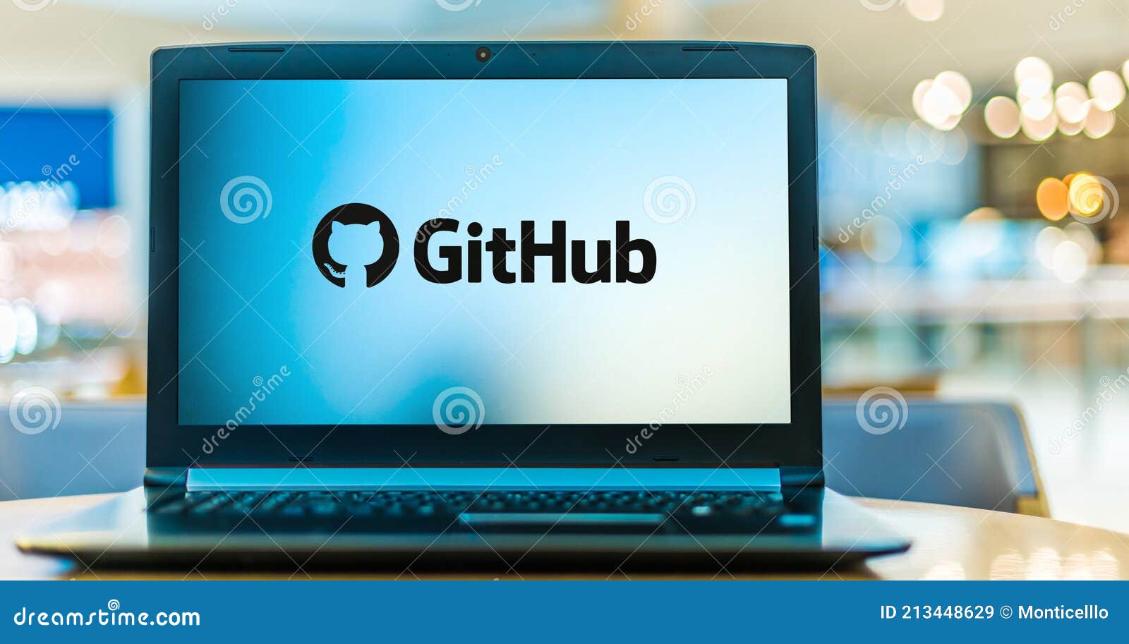 Laptop Computer Displaying Logo of GitHub Editorial Stock Image - Image ...