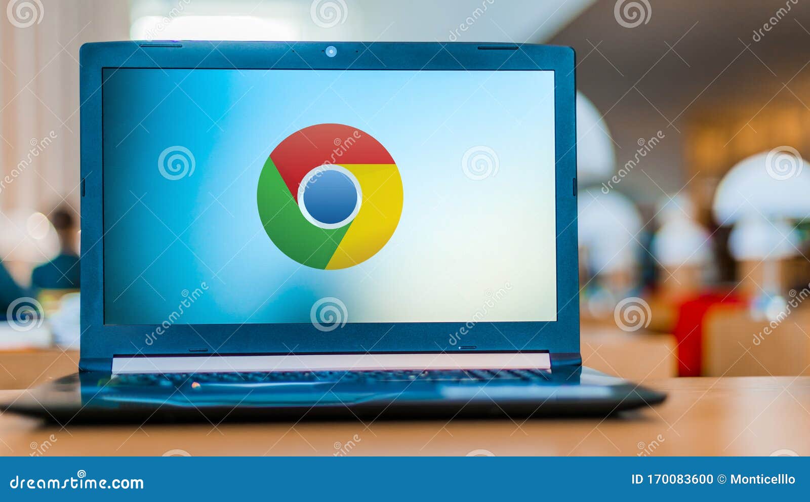 Laptop Computer Displaying Logo of Google Chrome Editorial Image ...