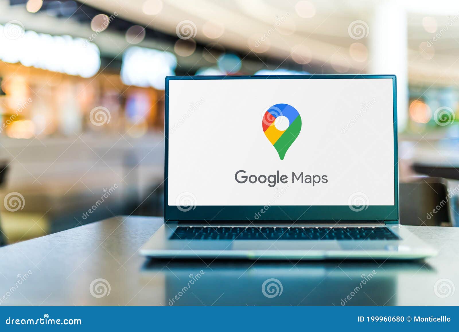 Laptop Computer Displaying Logo of Google Maps Editorial Image - Image ...
