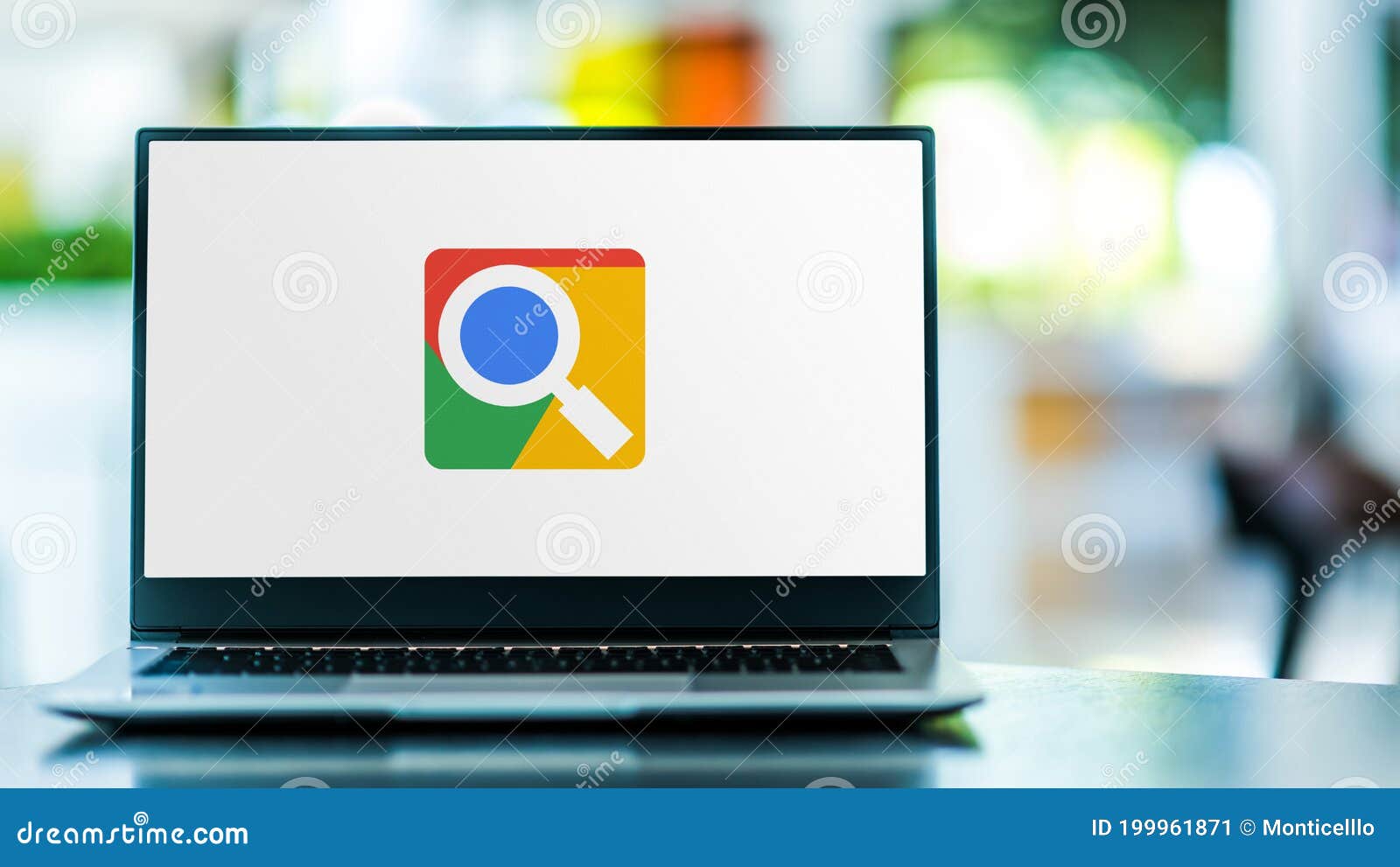 Laptop Computer Displaying Logo of Google Search Engine Editorial Photo ...