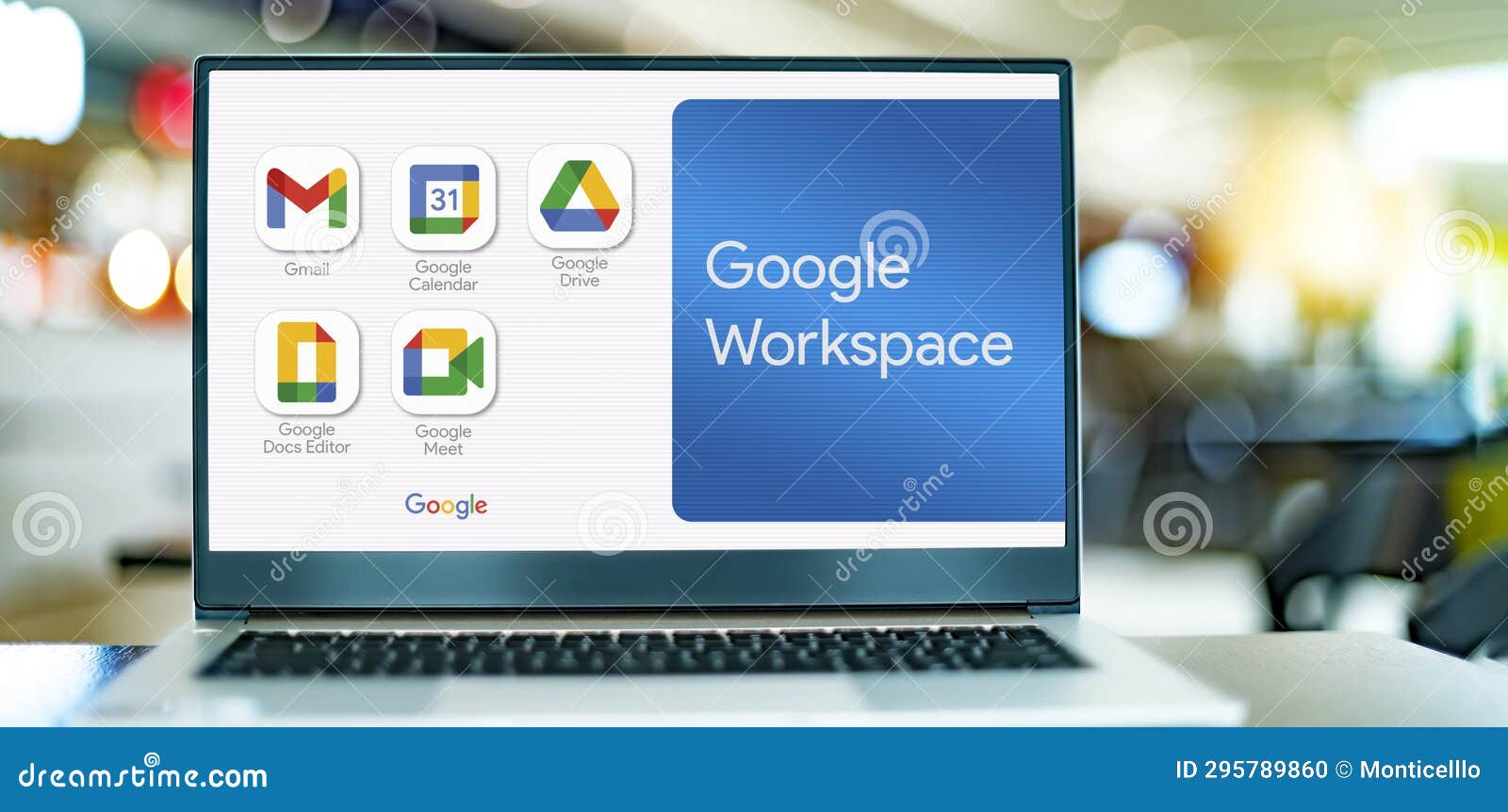 Laptop Computer Displaying Logo of Google Workspace Editorial Image ...