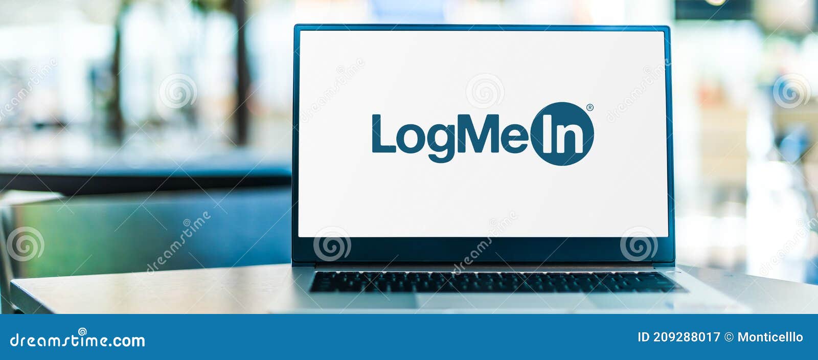 Laptop Computer Displaying Logo of LogMeIn Editorial Photography ...