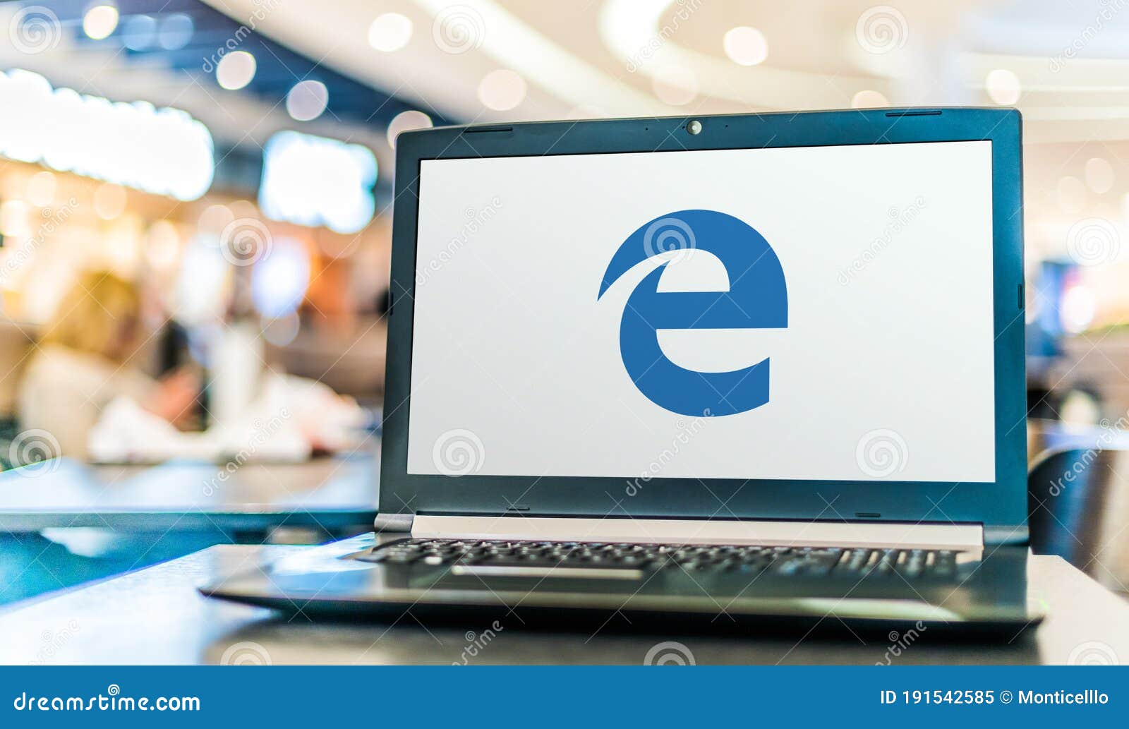 Laptop Computer Displaying Logo of Microsoft Edge Editorial Image ...
