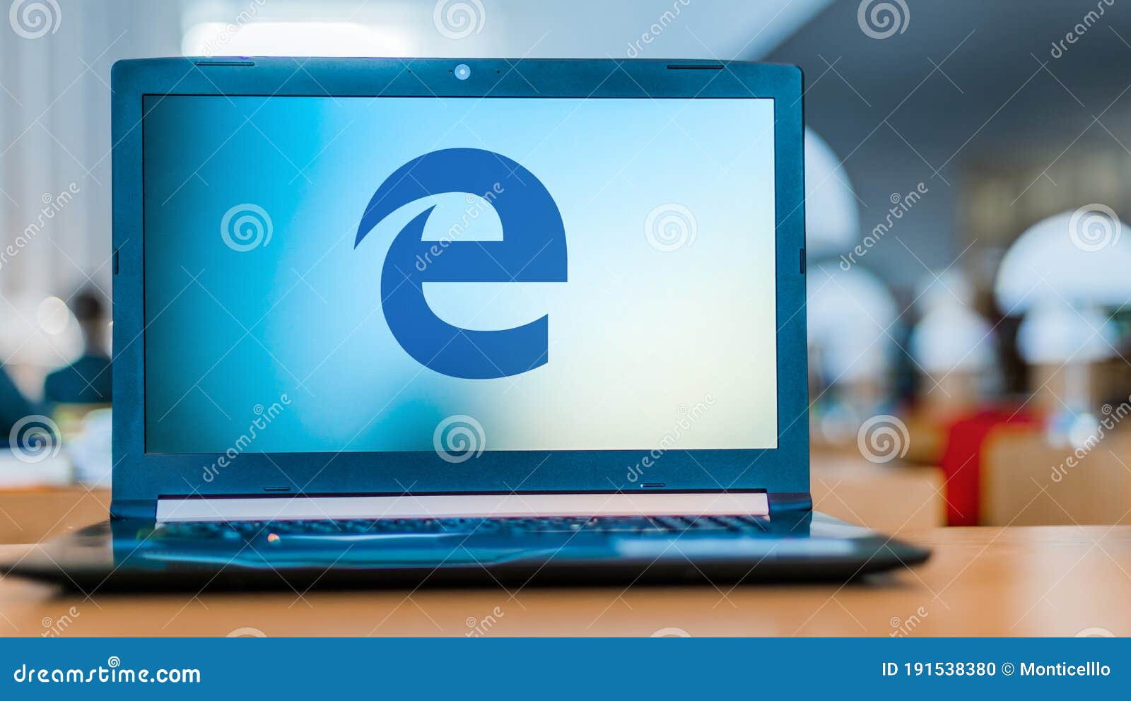 Laptop Computer Displaying Logo of Microsoft Edge Editorial Image ...