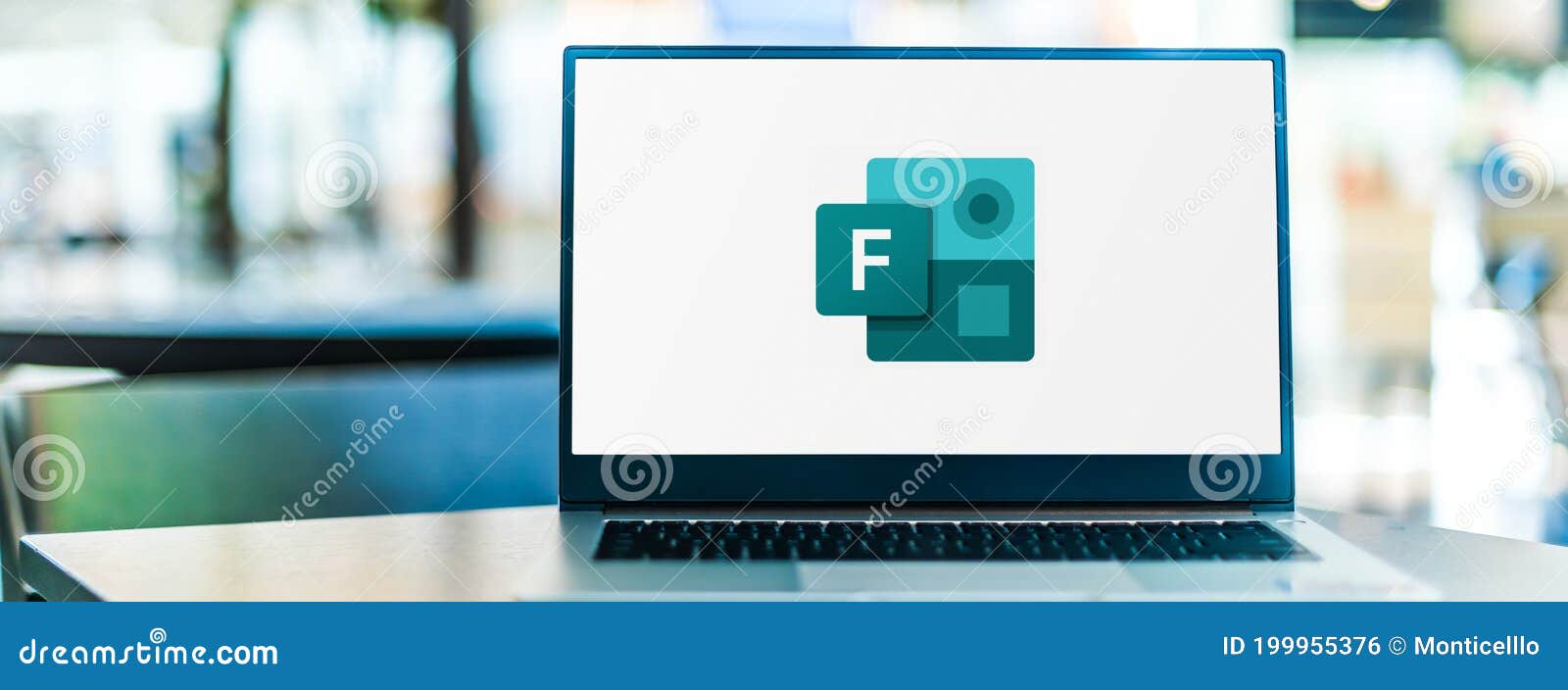Laptop Computer Displaying Logo of Microsoft Forms Editorial Photo ...