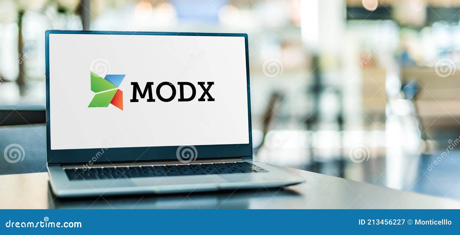 Laptop Computer Displaying Logo of MODX Editorial Photography - Image ...