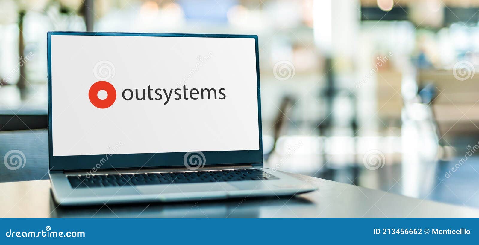 Laptop Computer Displaying Logo of OutSystems Editorial Photography ...