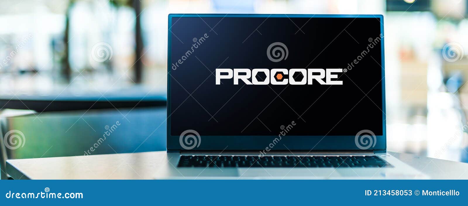 Laptop Computer Displaying Logo of Procore Technologies Editorial Stock ...