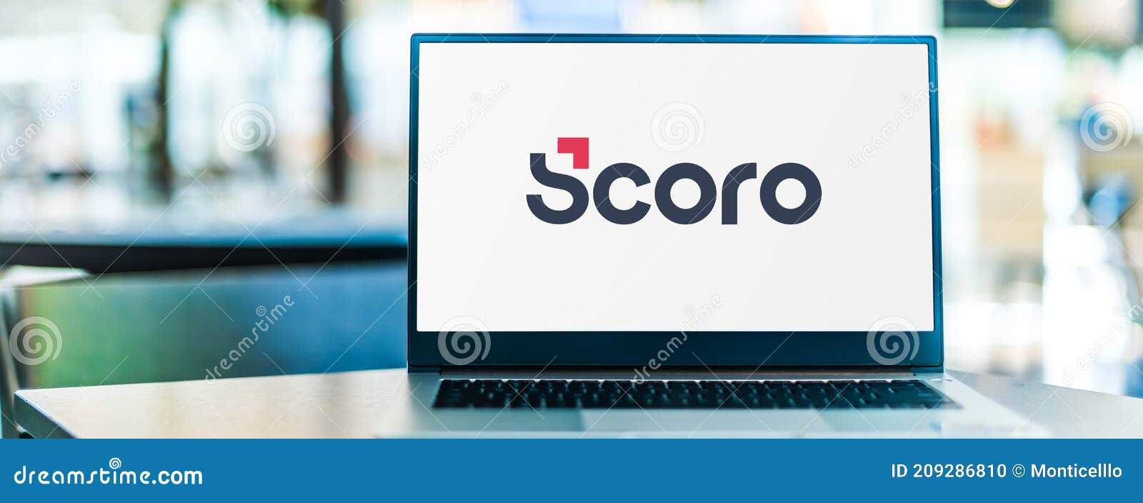 Laptop Computer Displaying Logo of Scoro Editorial Image - Image of ...