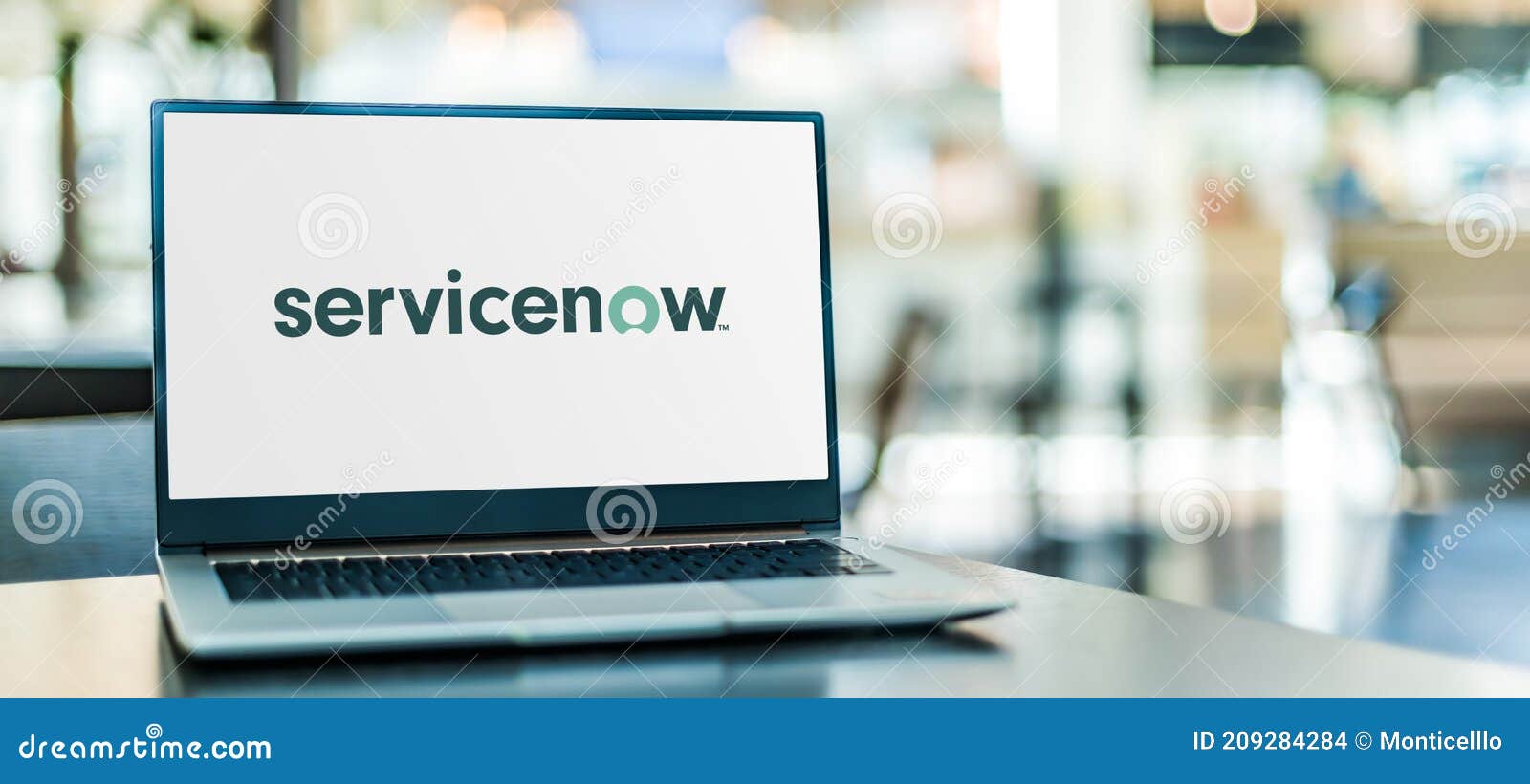 Laptop Computer Displaying Logo of ServiceNow Editorial Stock Image ...