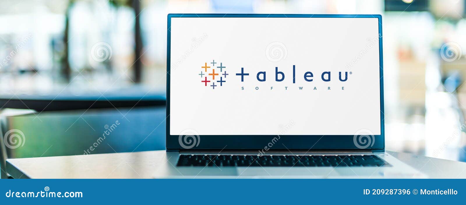 Laptop Computer Displaying Logo of Tableau Software Editorial Photo ...