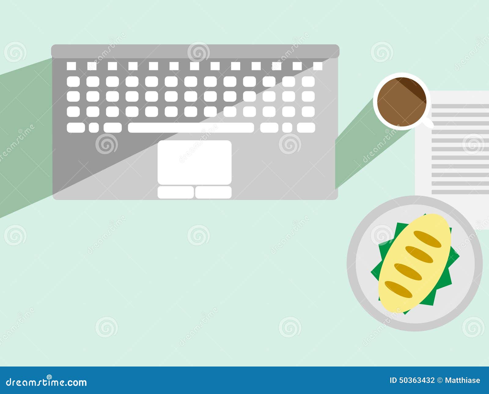 Laptop Computer Flat Design Stock Illustration - Illustration of ...