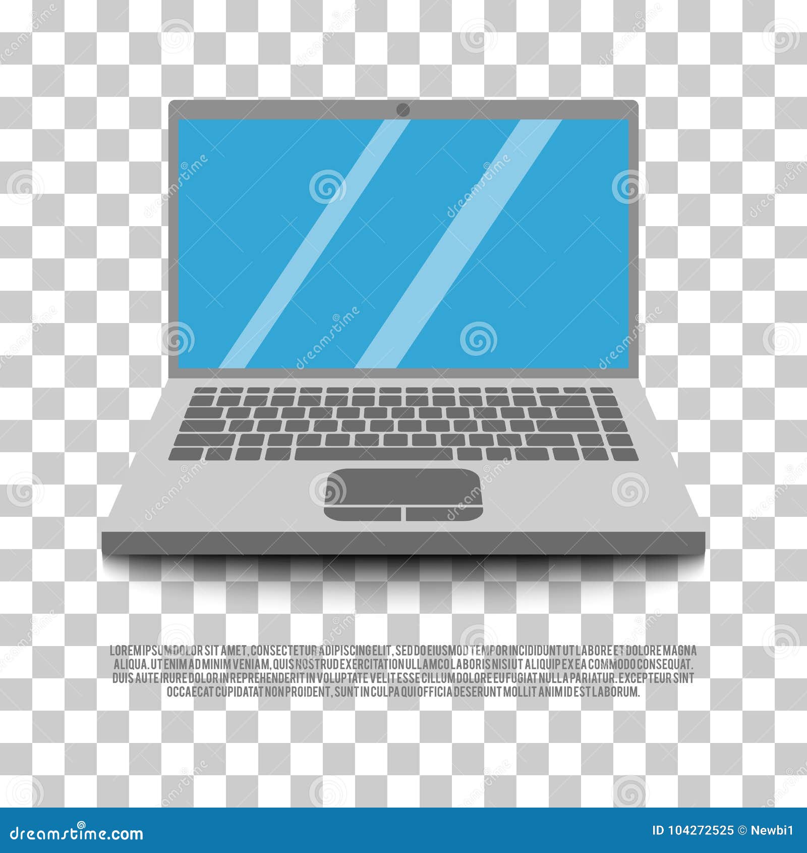 Laptop Computer Flat Vector Stock Vector - Illustration of graphic ...