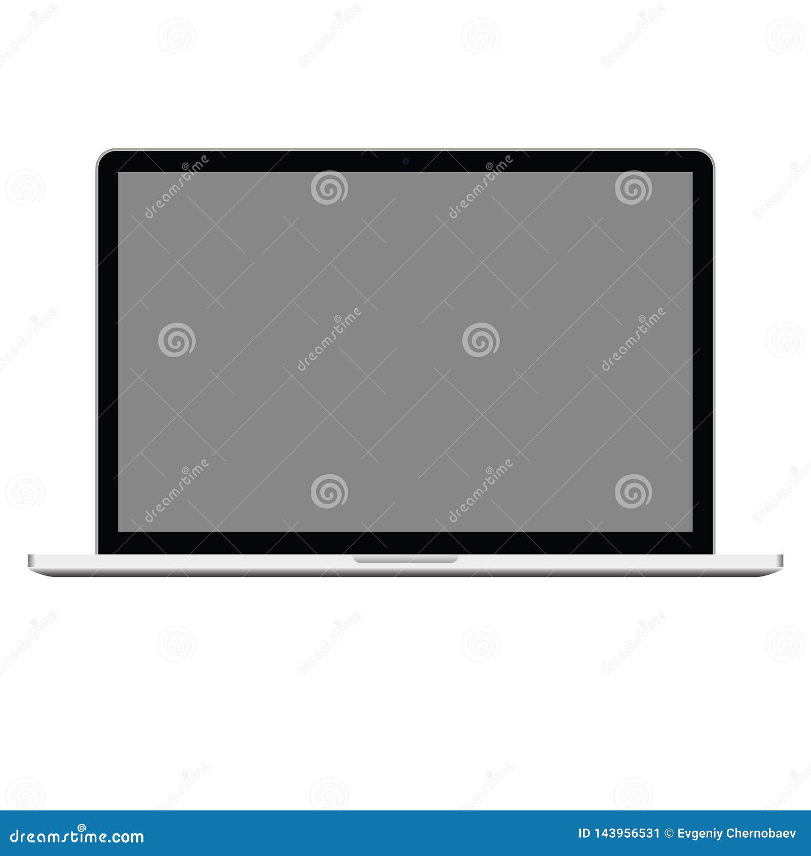 Laptop Computer with Grey Screen, High Quality Vector Eps10. Computer ...