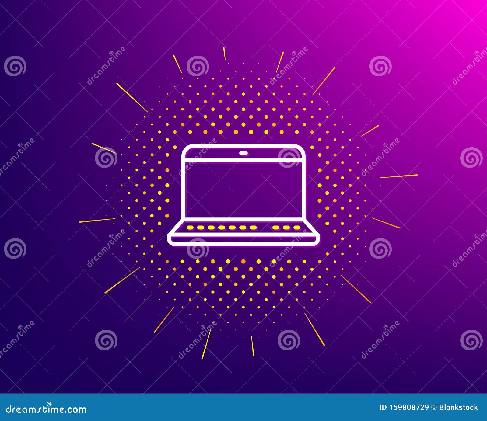 Laptop Computer Icon. Notebook Sign. Vector Stock Vector - Illustration ...