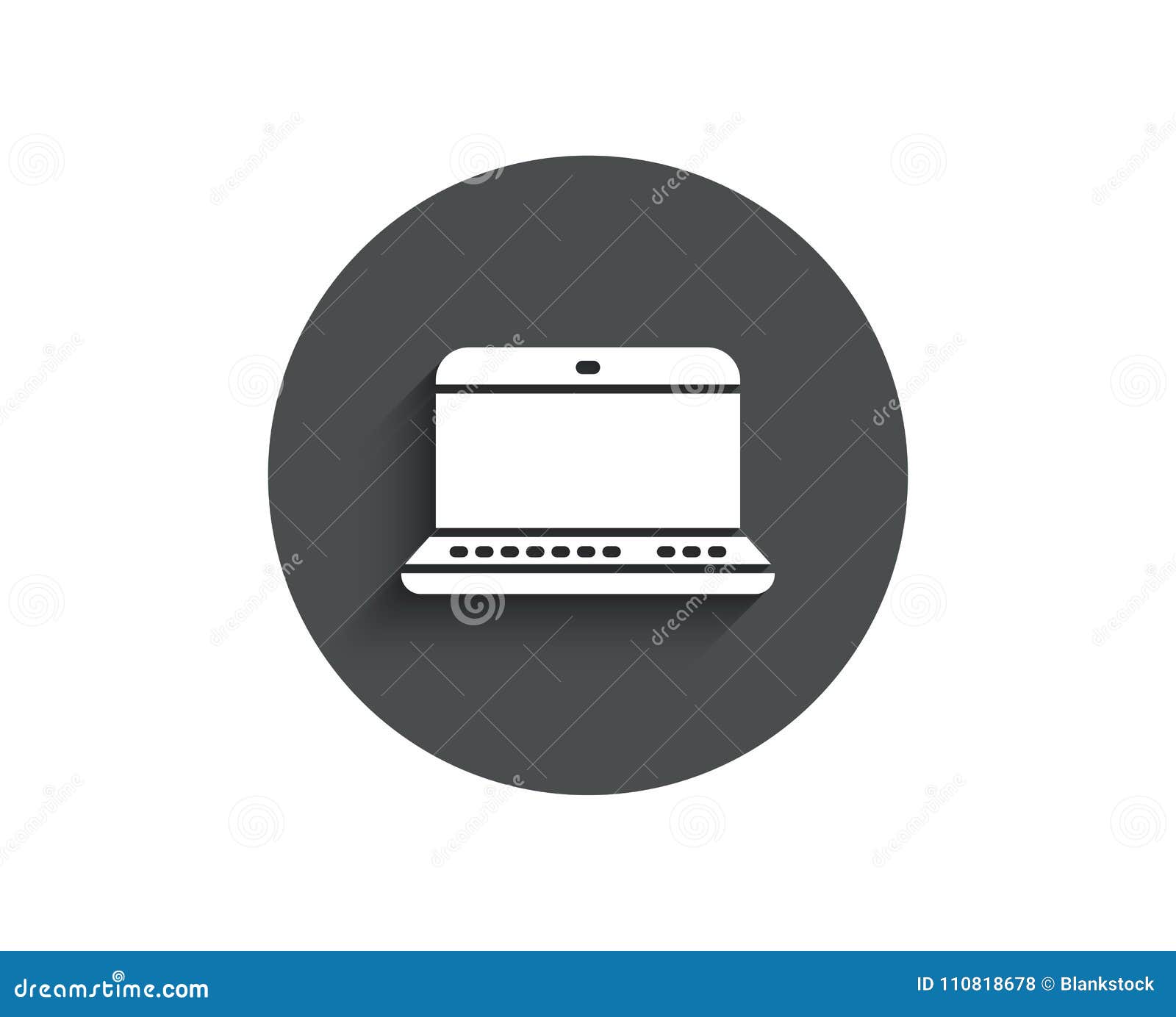 Laptop Computer Icon. Notebook Sign Stock Vector - Illustration of ...
