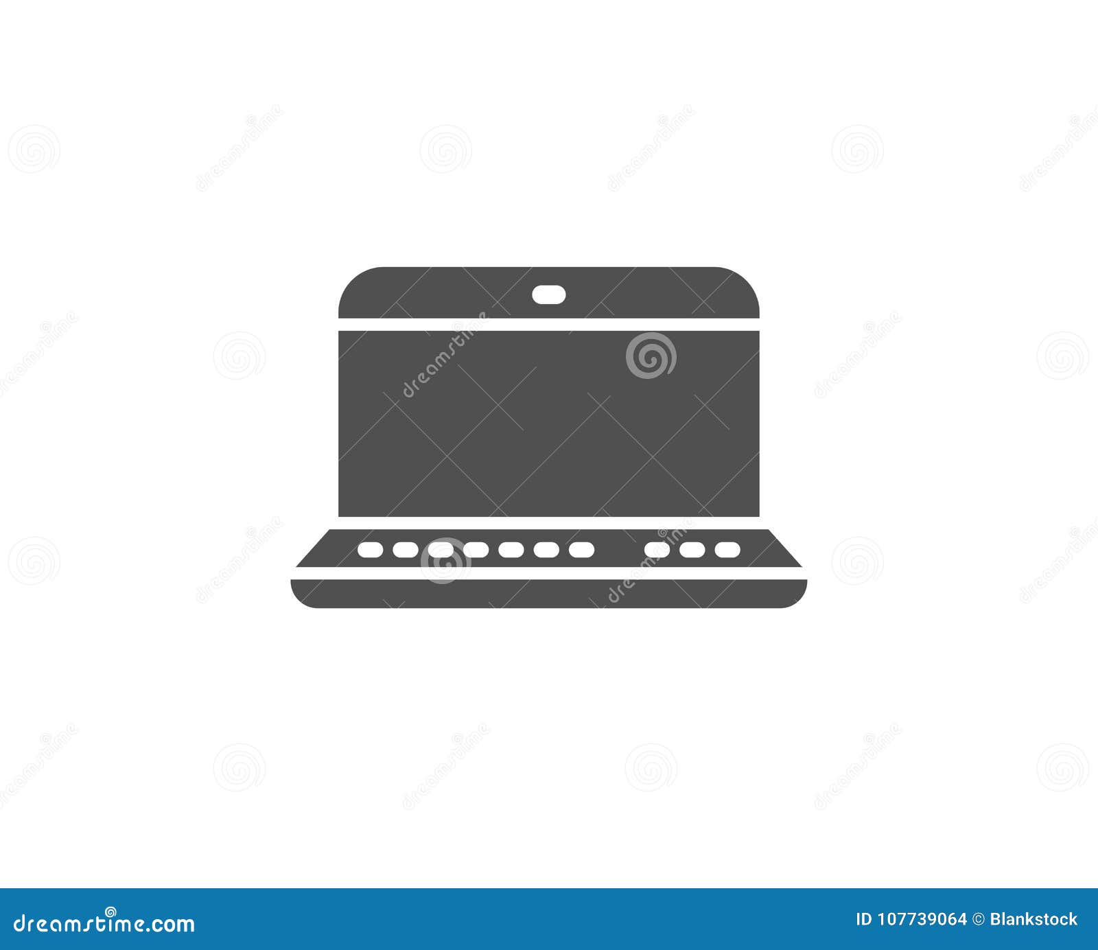 Laptop Computer Icon. Notebook Sign Stock Vector - Illustration of ...