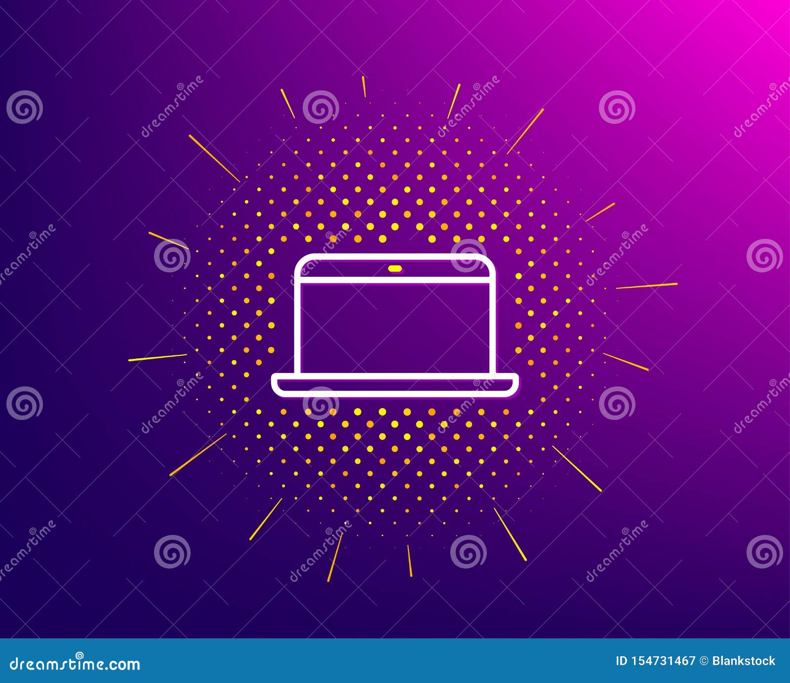 Laptop Computer Icon. Notebook Sign. Vector Stock Vector - Illustration ...
