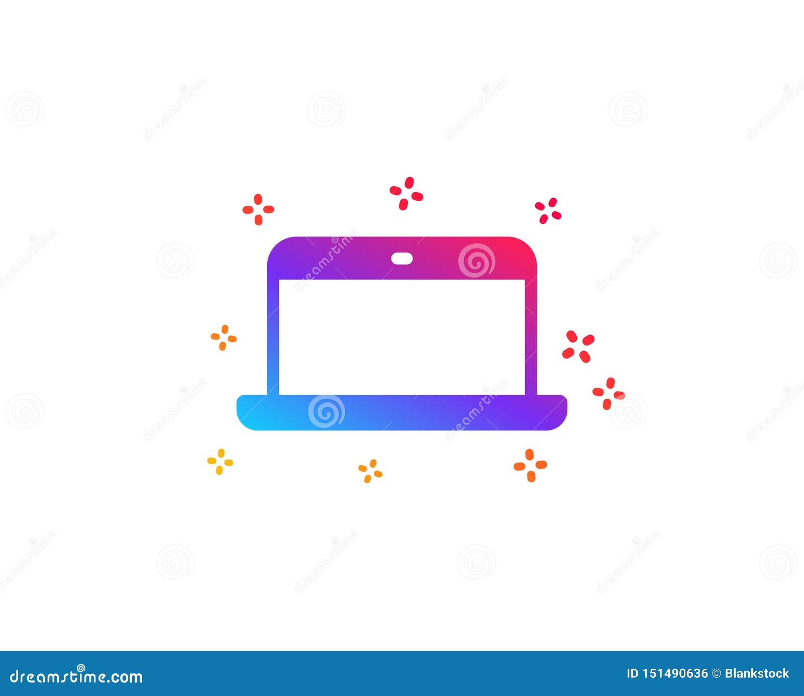 Laptop Computer Icon. Notebook Sign. Vector Stock Vector - Illustration ...