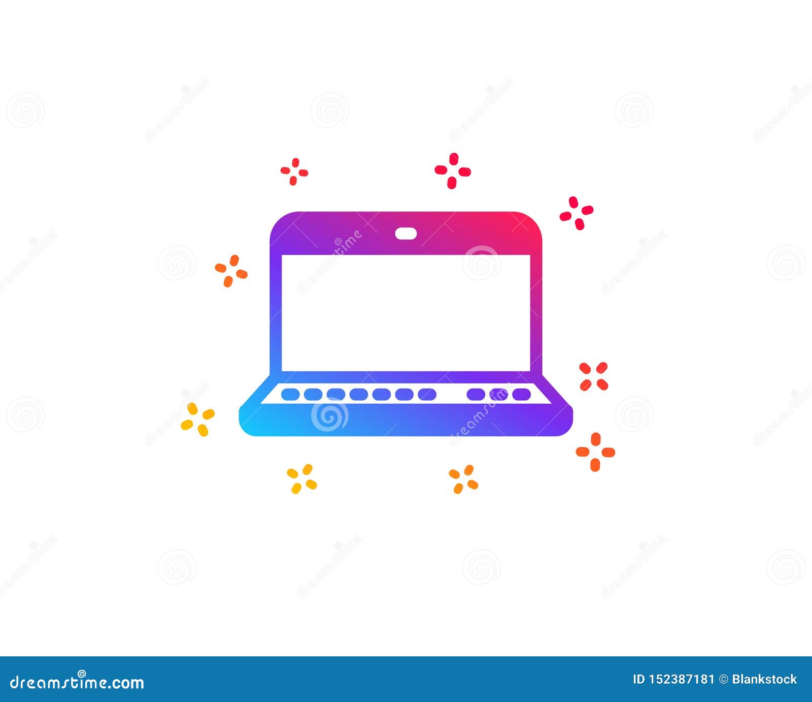 Laptop Computer Icon. Notebook Sign. Vector Stock Vector - Illustration ...