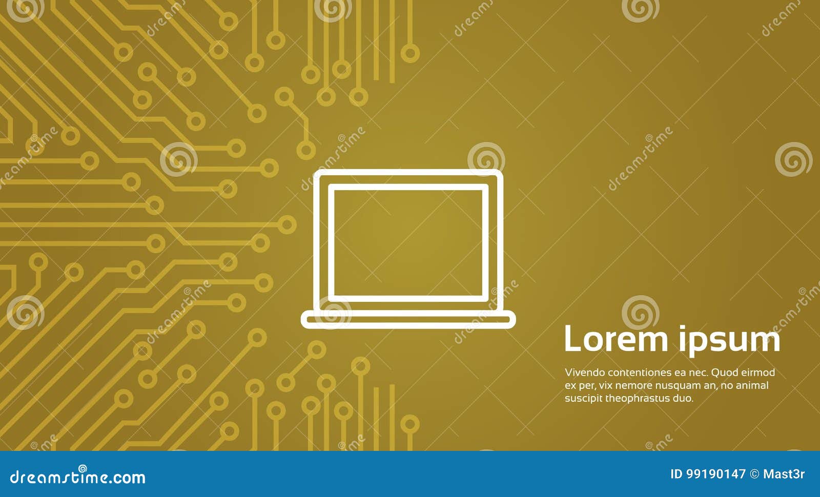 Laptop Computer Icon Over Computer Chip Moterboard Background Banner ...