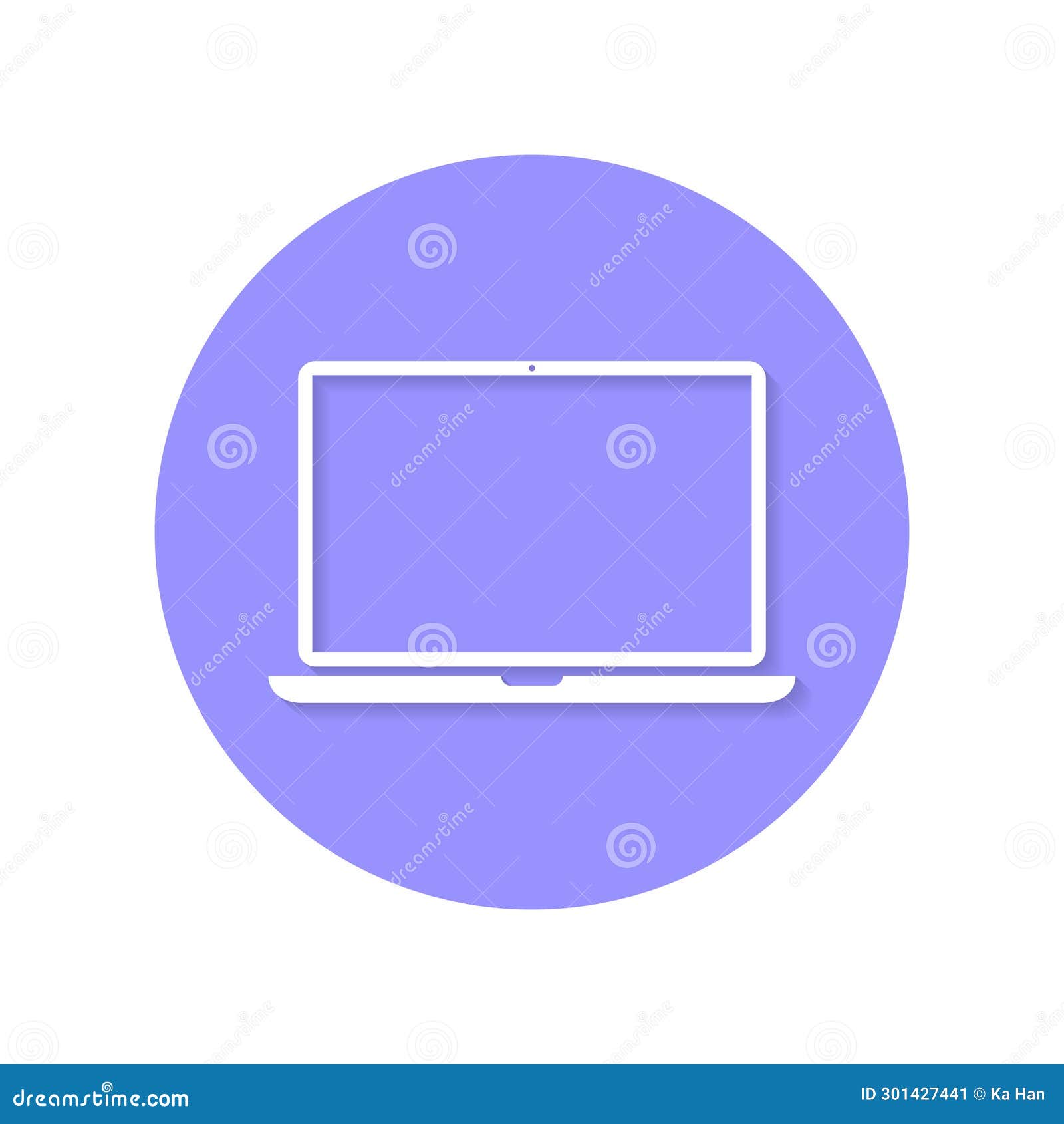 Laptop Computer Icon with Shadow. Notebook Symbol Vector Stock Vector ...