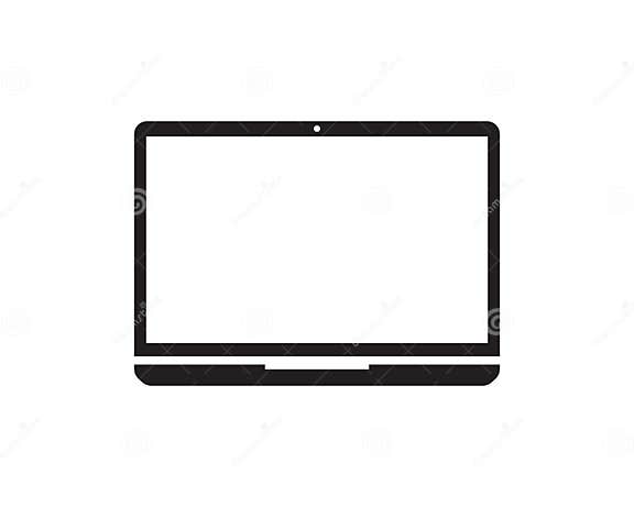Laptop Computer Icon Template Stock Vector - Illustration of blank ...