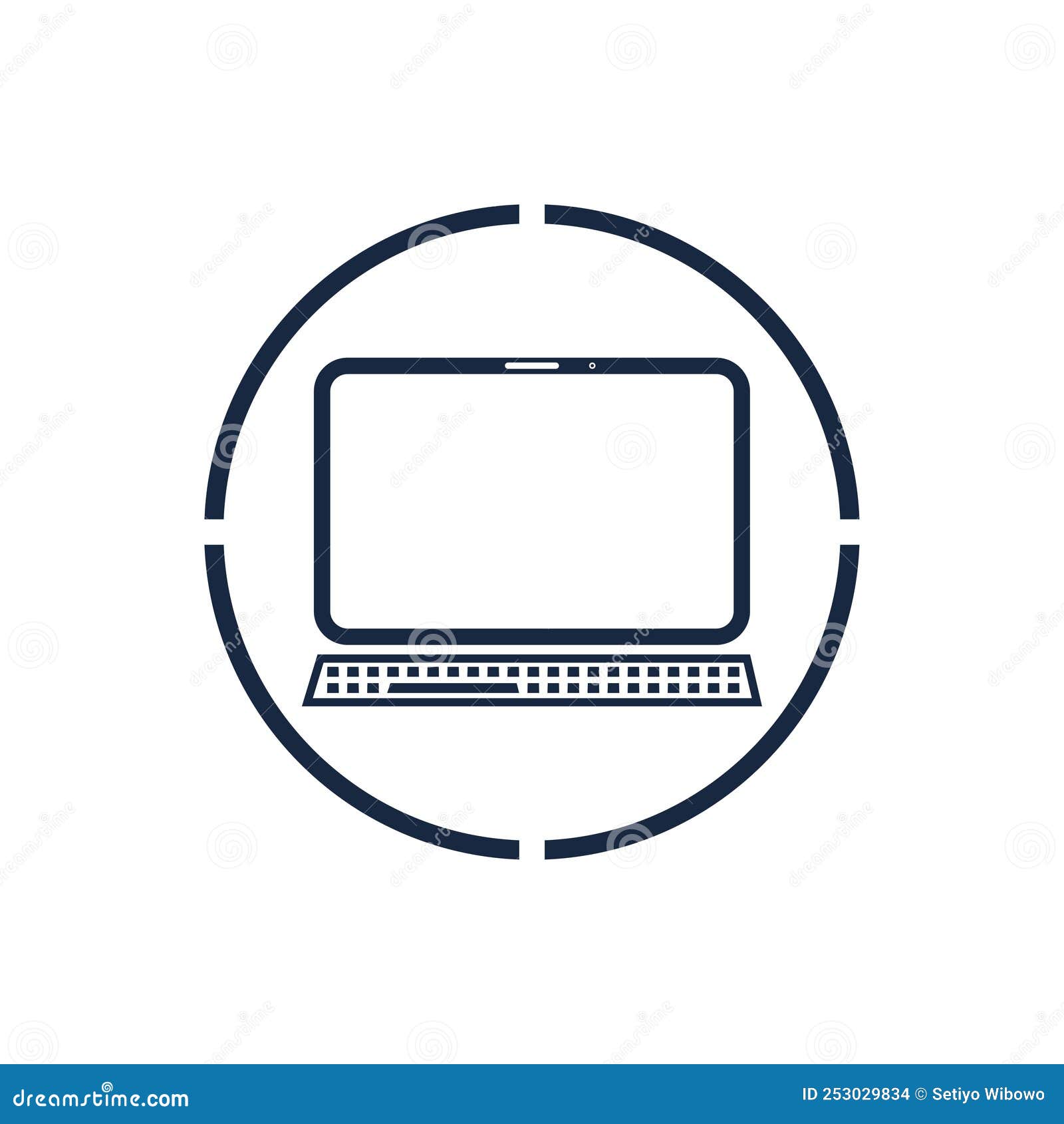 Laptop Computer Icon Template Stock Vector - Illustration of computer ...