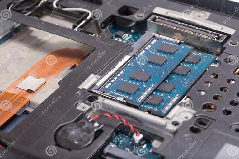Laptop Computer Internal Parts and Components Stock Photo - Image of ...